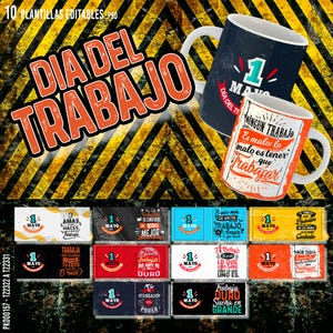 10 Editable Labor Day Mug Sublimation Templates - Designs With Quotes ...