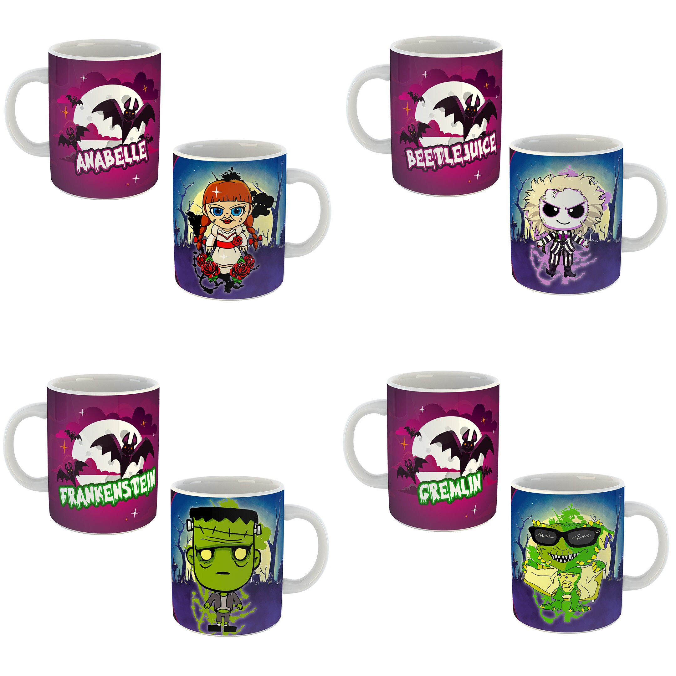 23 Templates to Sublimate Halloween Mugs "chibi Terror Designs" - Etsy