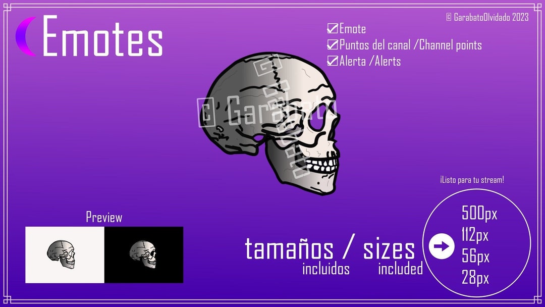 Emote Human Skull Skull Witch Person Twitch Kick Discord Trovo Youtube ...