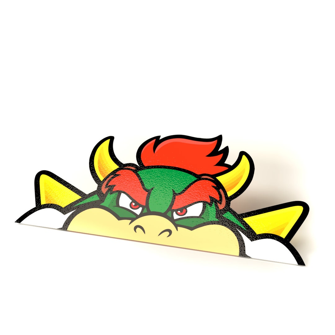 Bowser Peeker Sticker - Decals for Car, Laptop, Phone, Console - Etsy