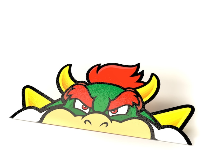 Bowser Peeker Sticker - Decals for Car, Laptop, Phone, Console - Etsy