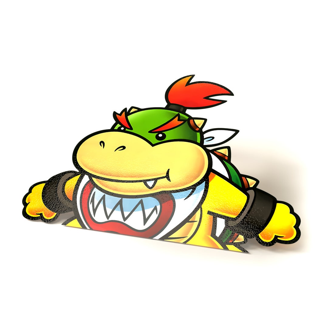 Bowser Jr Peeker Sticker - Decals for Car, Laptop, Phone, Console - Etsy