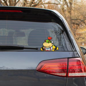 Bowser Jr Peeker Sticker - Decals for Car, Laptop, Phone, Console - Etsy