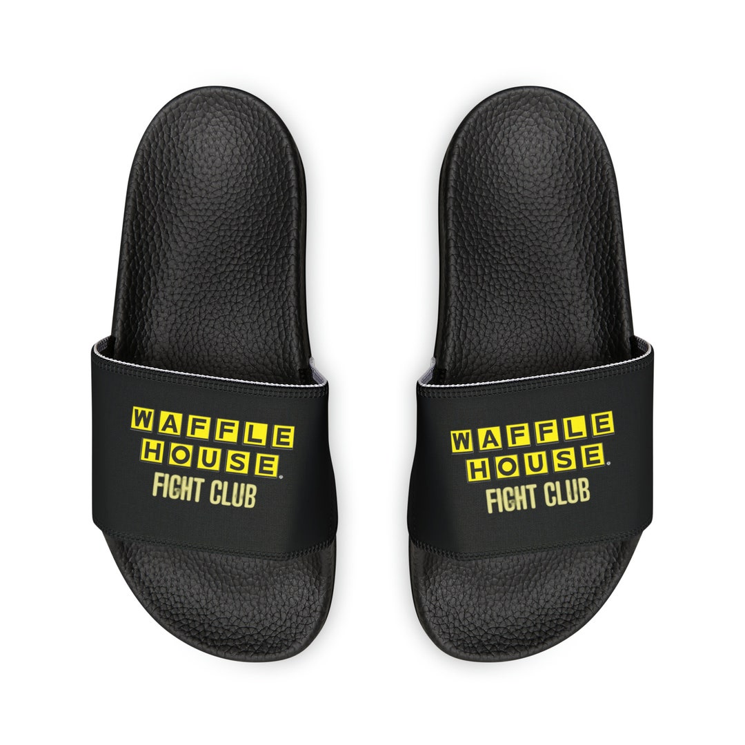 Waffle House Fight Club Men's PU Slide Sandals - Etsy