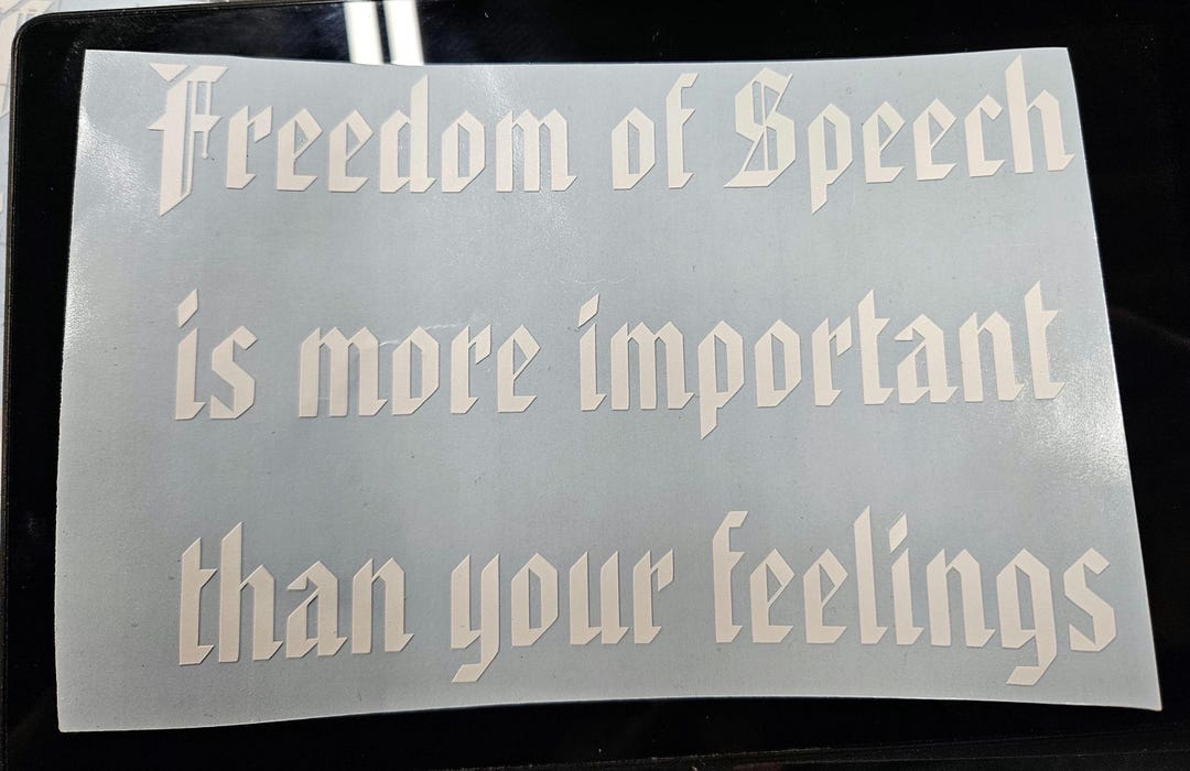 Freedom of Speech Sticker - Etsy