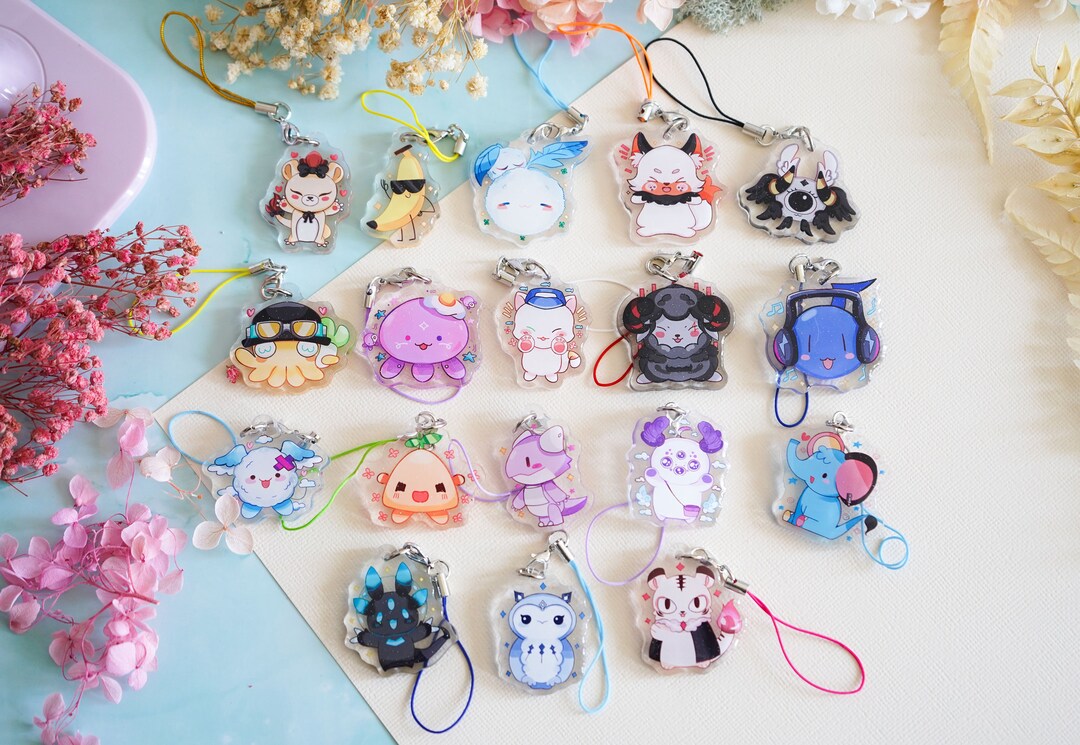 NIJISANJI EN Mascot Acrylic Phone Charms - Etsy