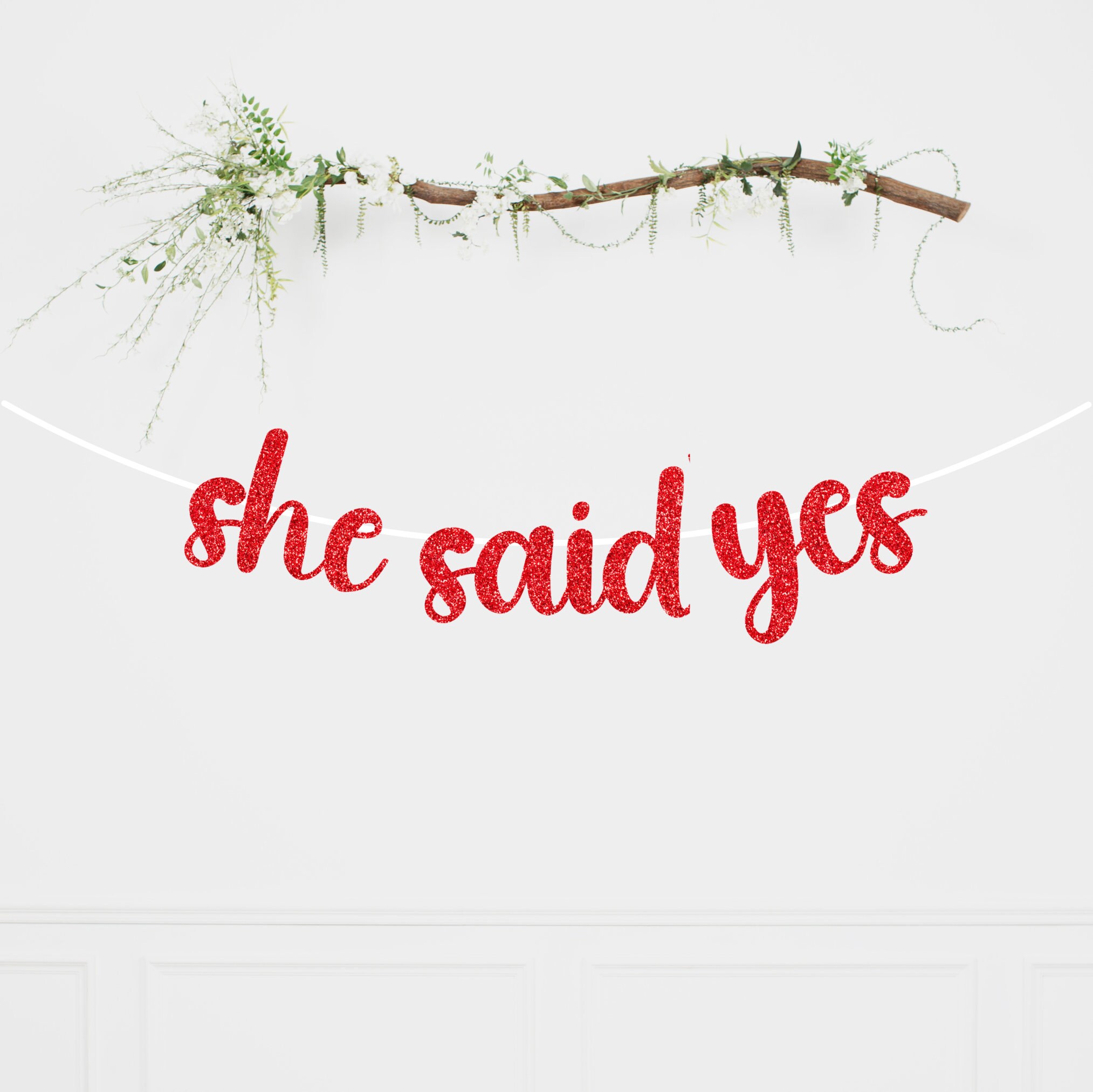 She Said Yes, Custom Banner, Custom Birthday, Custom Bridal Shower ...