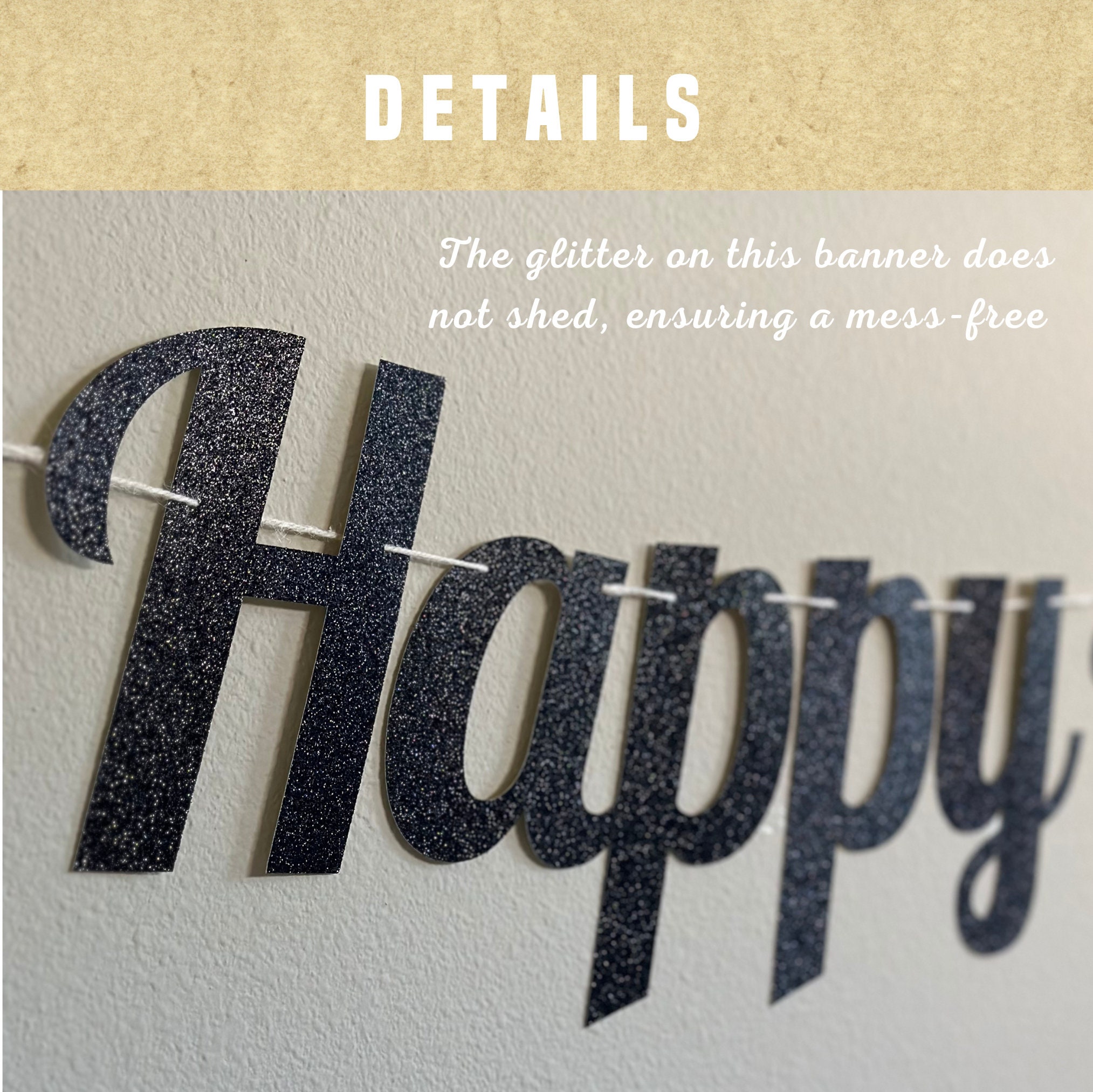 Cursive Custom Text Banner / Custom Wedding Hashtag, Large Glitter ...