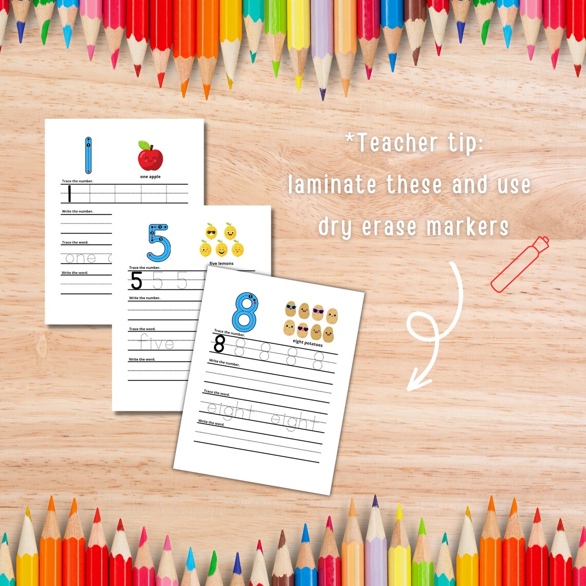 Printable Tracing Worksheet Bundle Number Tracing Book for Kids 0-10 ...