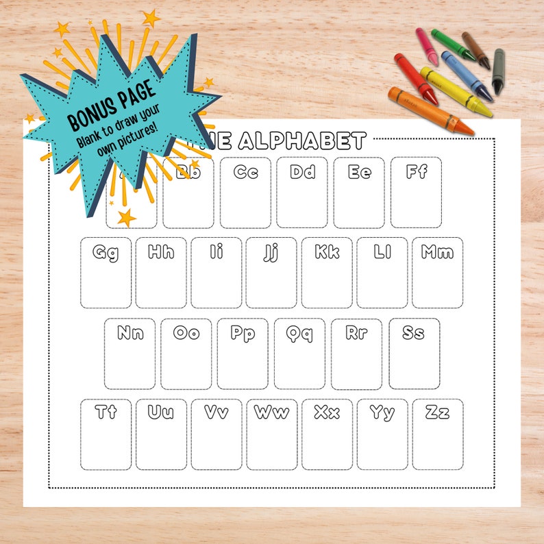 Printable Alphabet Chart to Color Abcs Activity for Preschool Pre-k ...