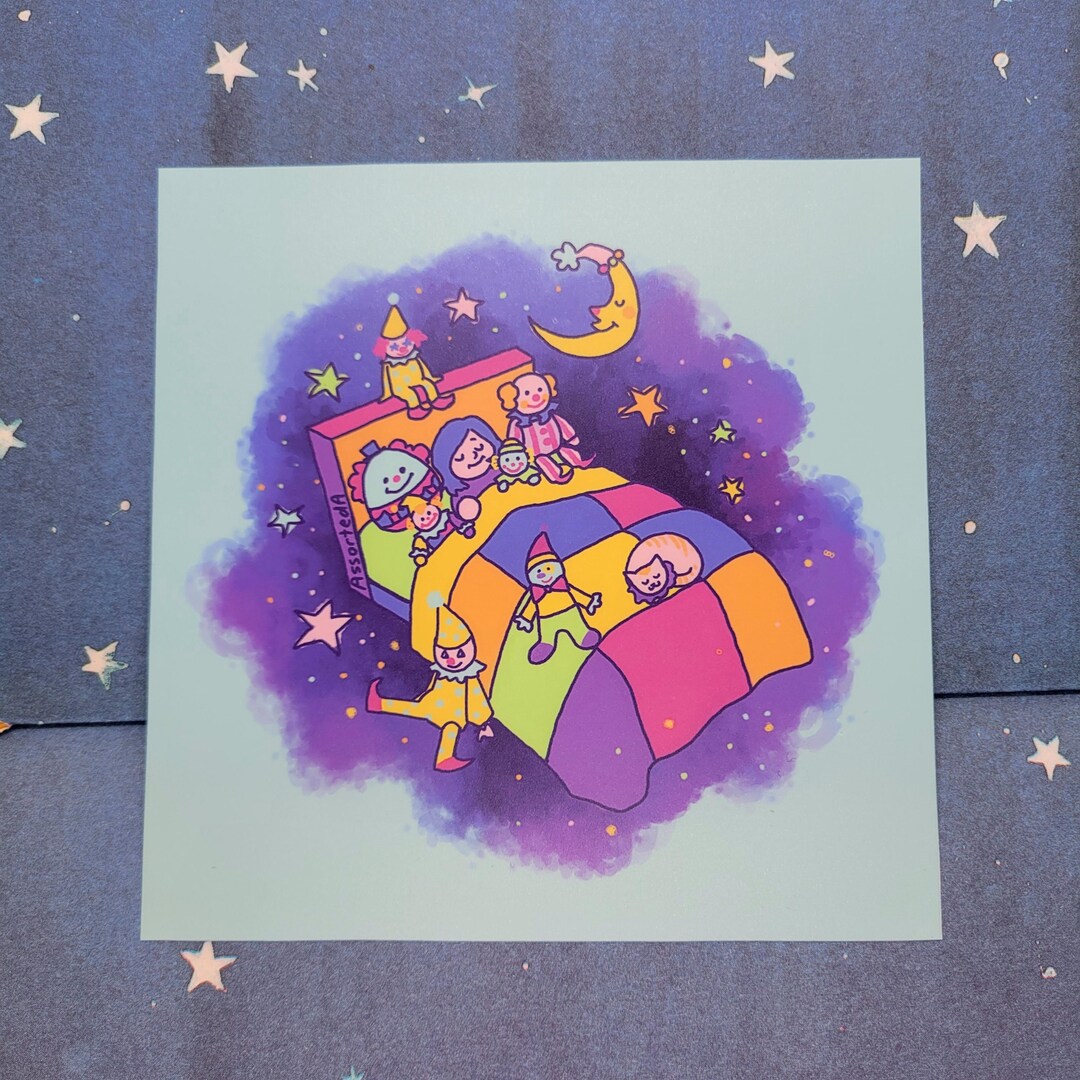 Goodnight Clown Art Print - Etsy