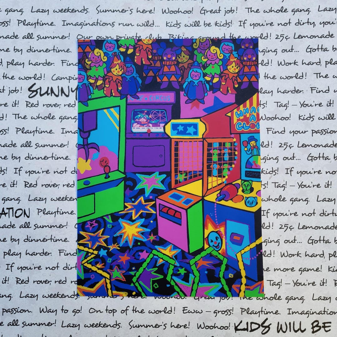 Rainbow Arcade Art Print - Etsy