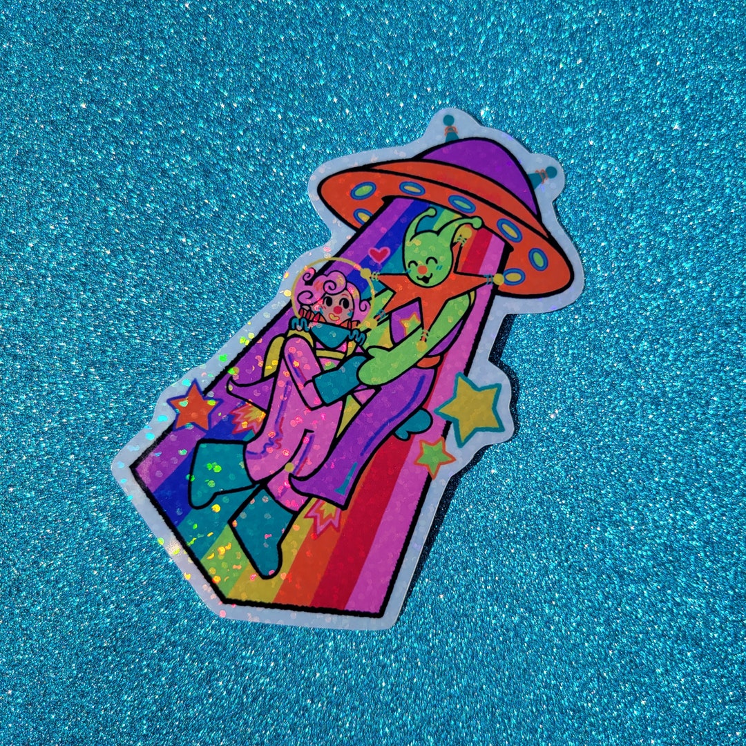 Cute Clowns From Outerspace Sticker - Etsy