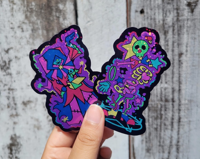 Necromancer Clown Sticker Pack - Etsy