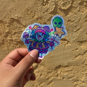 Clown Sheep Sparkly Sticker - Etsy
