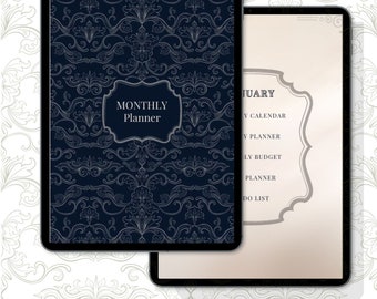 Dusty Blue Digital Planner, Undated, Goodnotes Planner, Notability ...