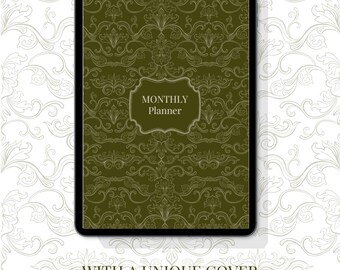 Olive Green Digital Planner, Undated, Goodnotes Planner, Notability ...