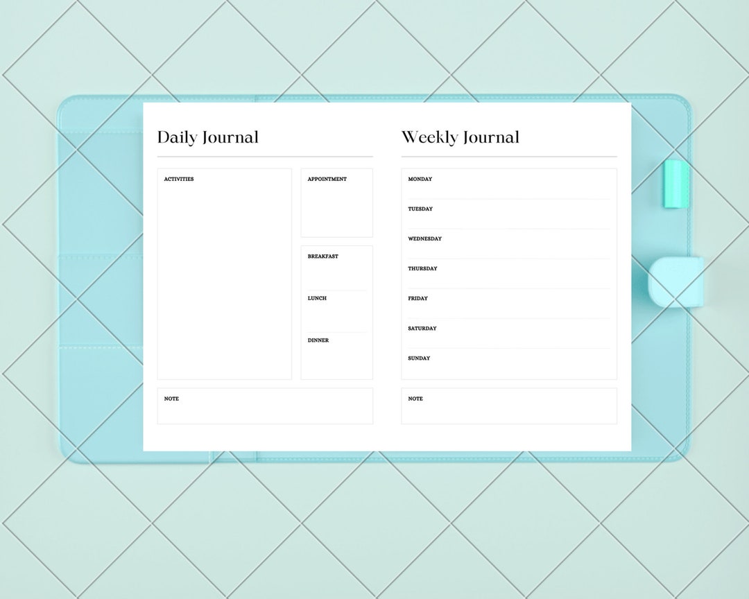 Printable Bullet Journal, Digital Bullet Journal Template ,minimalist ...