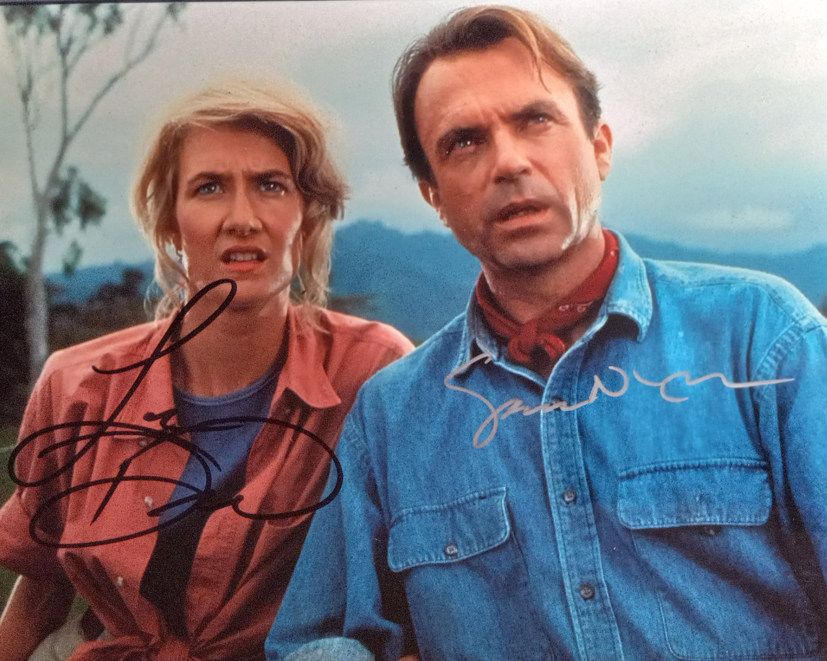 Sam Neill + Laura Dern Dual Signed Autographed 8x10 Photo W/ 3rd Party ...