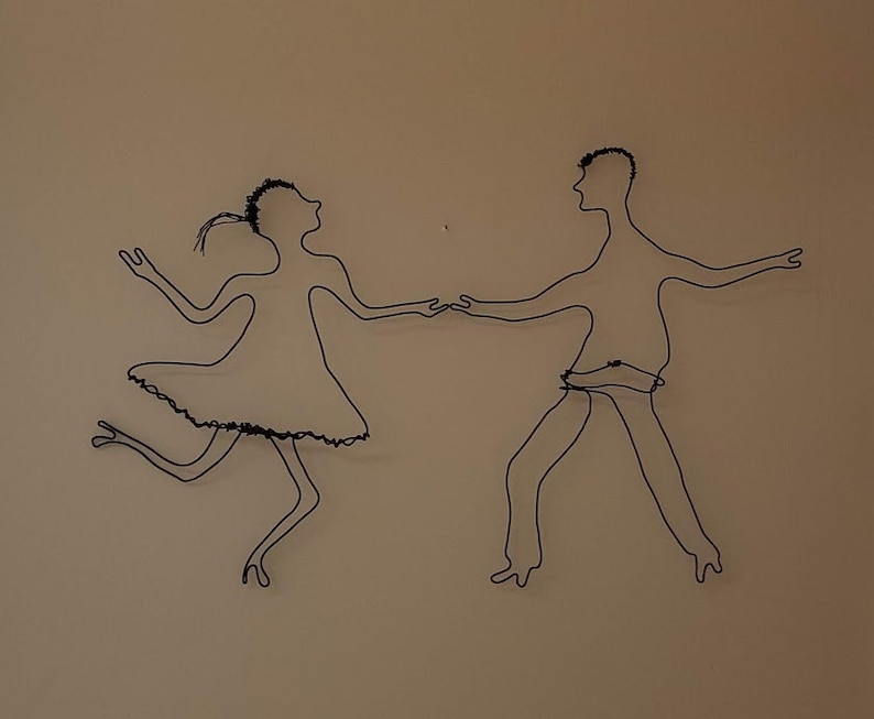 Swing Dancers Wall Wire Sculpture - Etsy