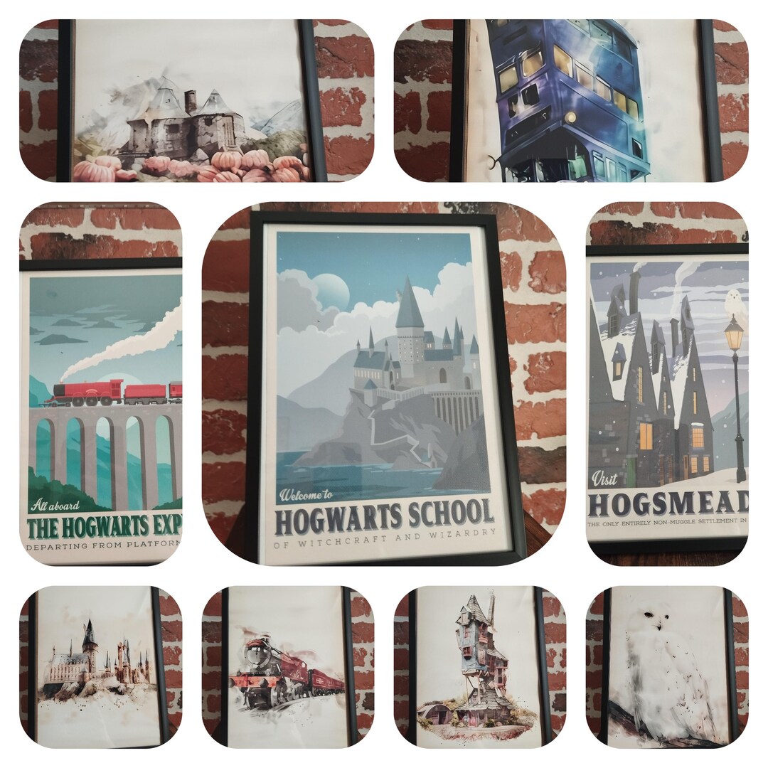 Harry Potter A4 Frame – Hogwarts Magical Poster | Geek Wall Decor ...