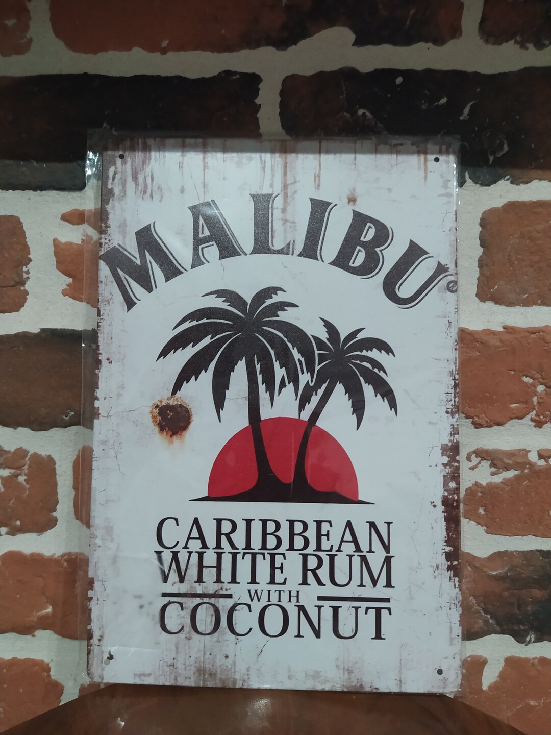 Vintage Metal Bar Sign 30X20 Malibu - Etsy