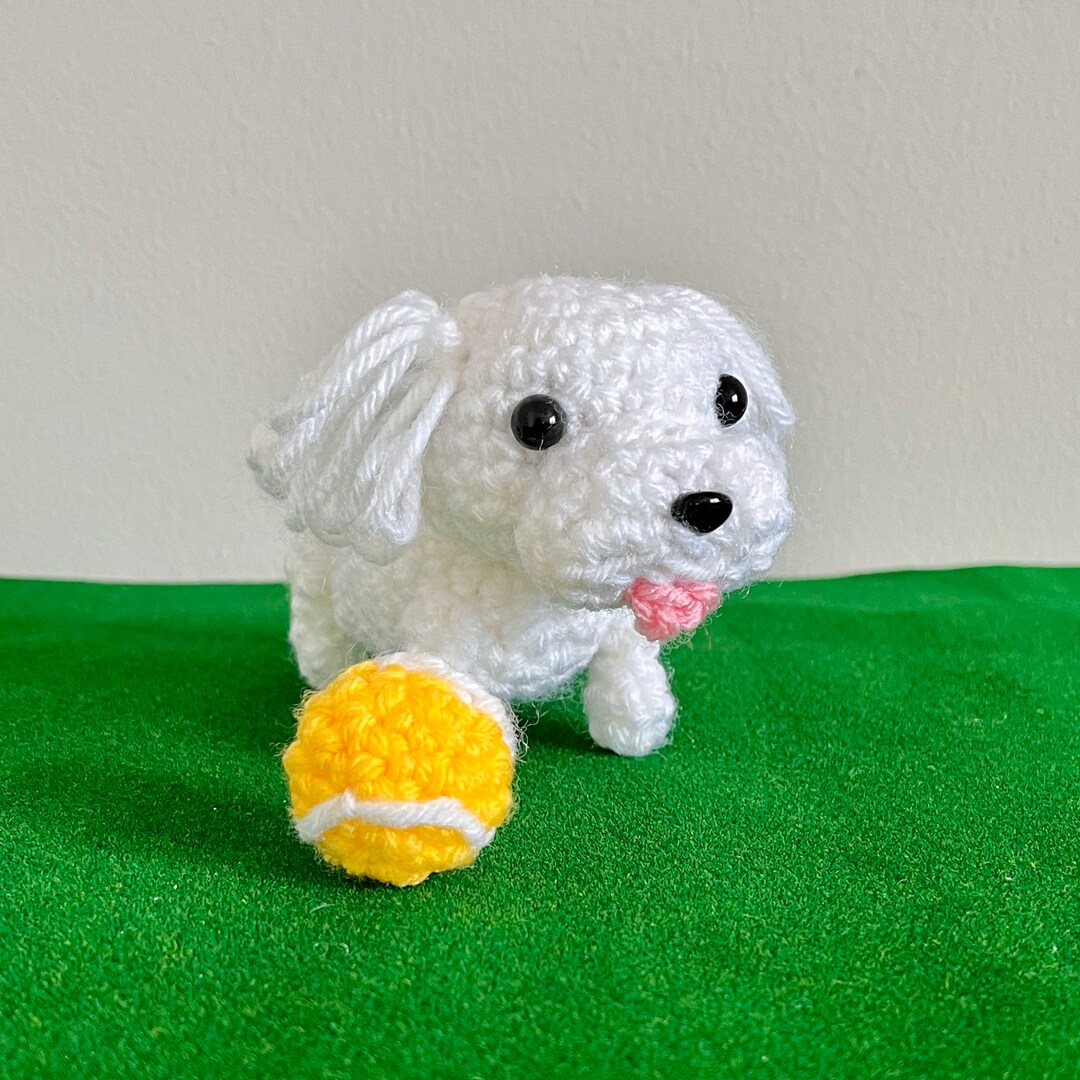Mini Maltese Crochet [PHYSICAL DOLL] ~ White Maltese ~ Crochet Maltese ...