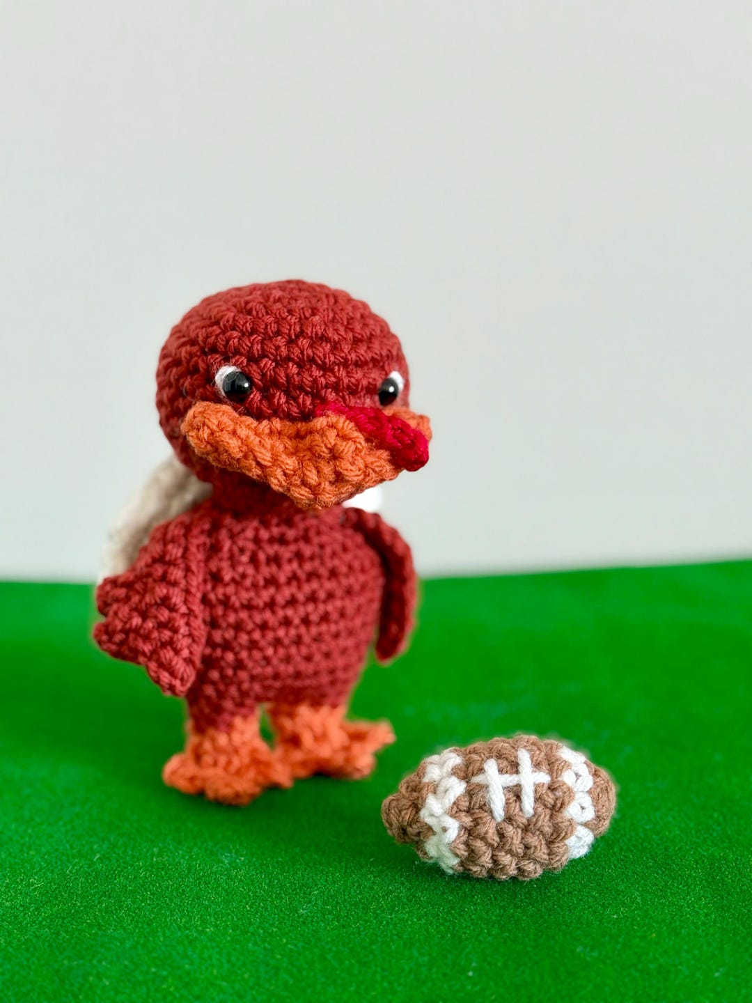 Hokie Mascot Crochet [PDF PATTERN] ~ Turkey Doll ~ Maroon Orange ...