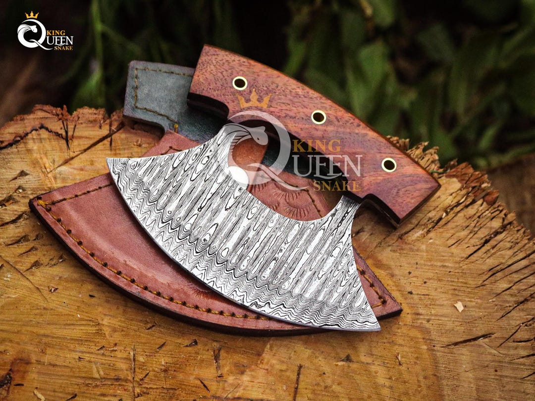 Ulu Knife, Ulu Chef Knife, Damascus Pizza Knife, Damascus Kitchen Knife ...