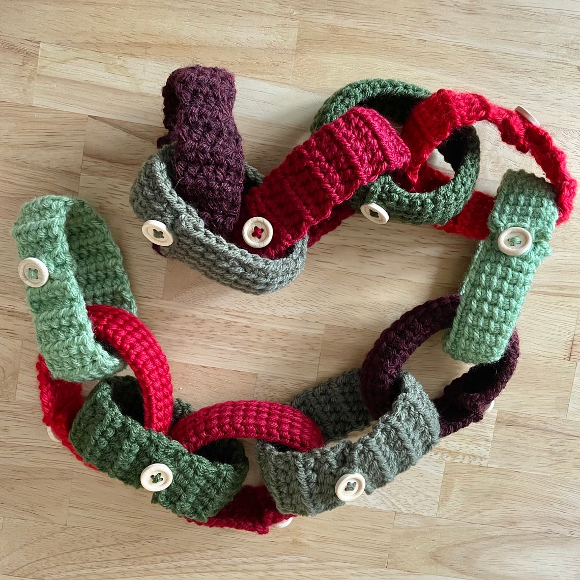 CROCHET PATTERN Christmas Paper Chain Pattern Crochet Countdown ...