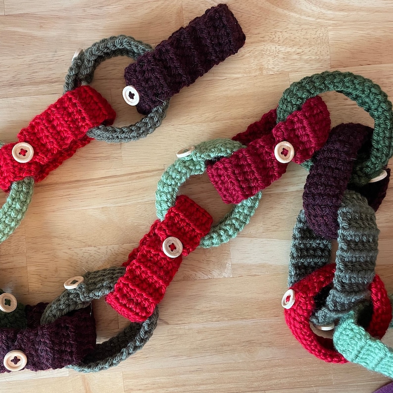 CROCHET PATTERN | Christmas Paper Chain Pattern | Crochet Countdown ...