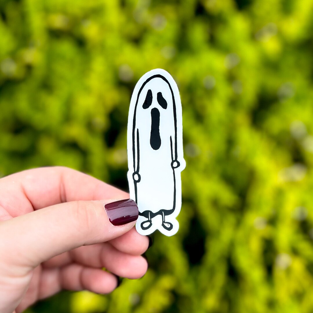 Spooky Ghost Sticker- Vinyl Sticker | Weather Proof | Halloween Sticker ...