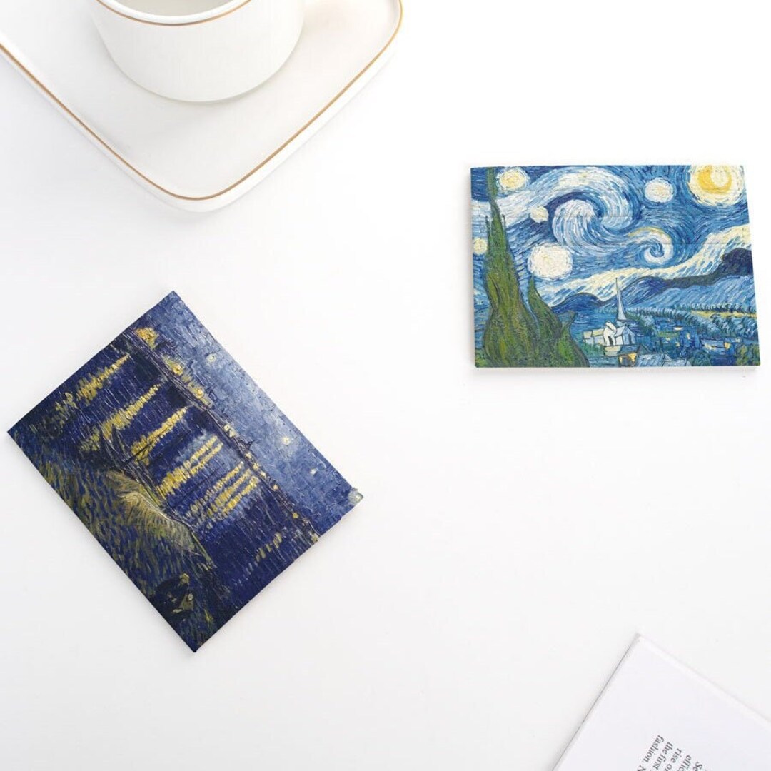 Van Gogh Leather Card Holder: 6 Slot Customisable Card Holder - Etsy