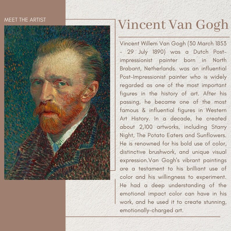 Van Gogh Famous Paintings Collection: Leather Card Holder, Slim Card ...