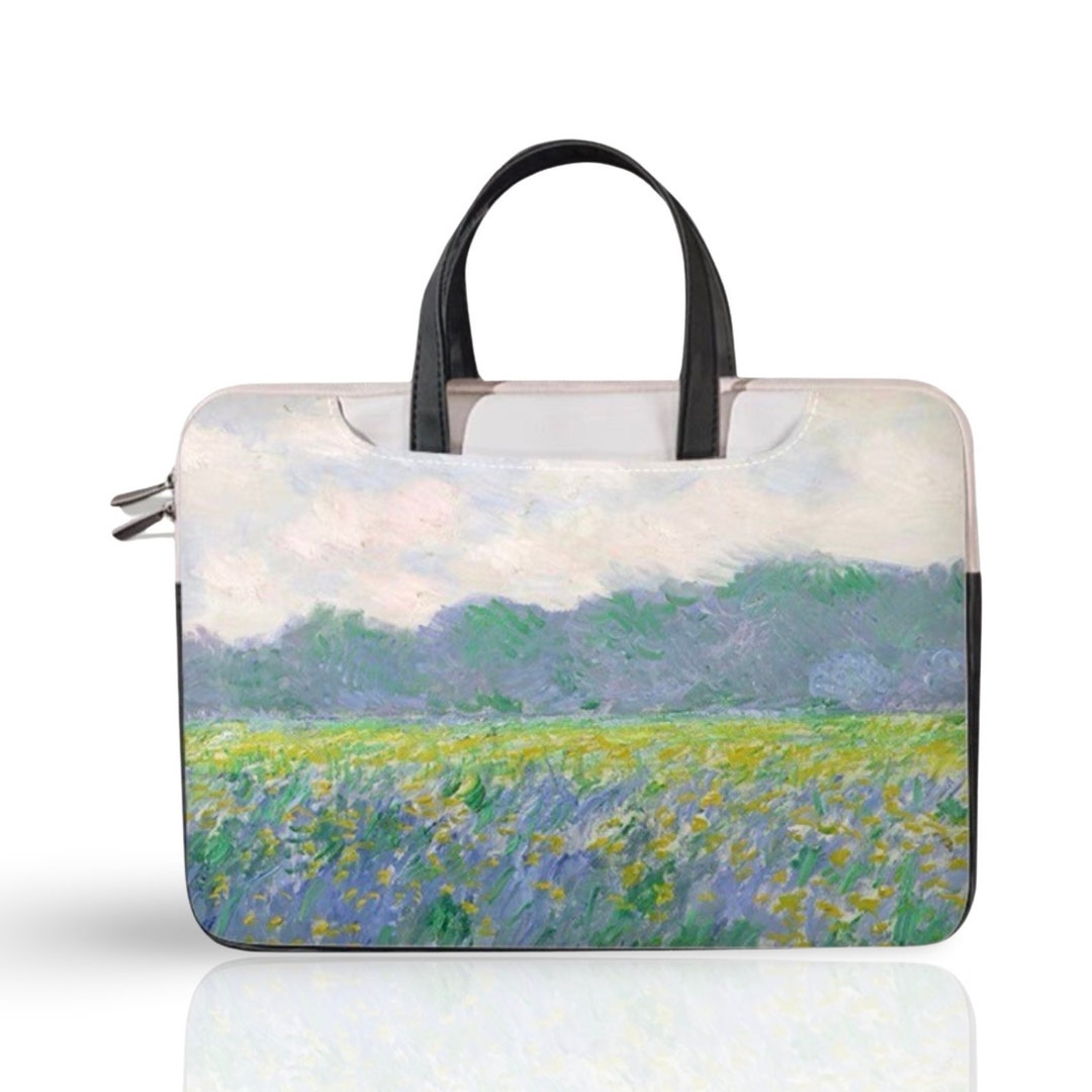 Claude Monet Laptop Bag "field of Yellow Irises Giverny, 1887 ...