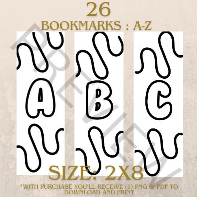 Alphabet Coloring Bookmarks | A-Z | Instant Digital Download | for Kids ...