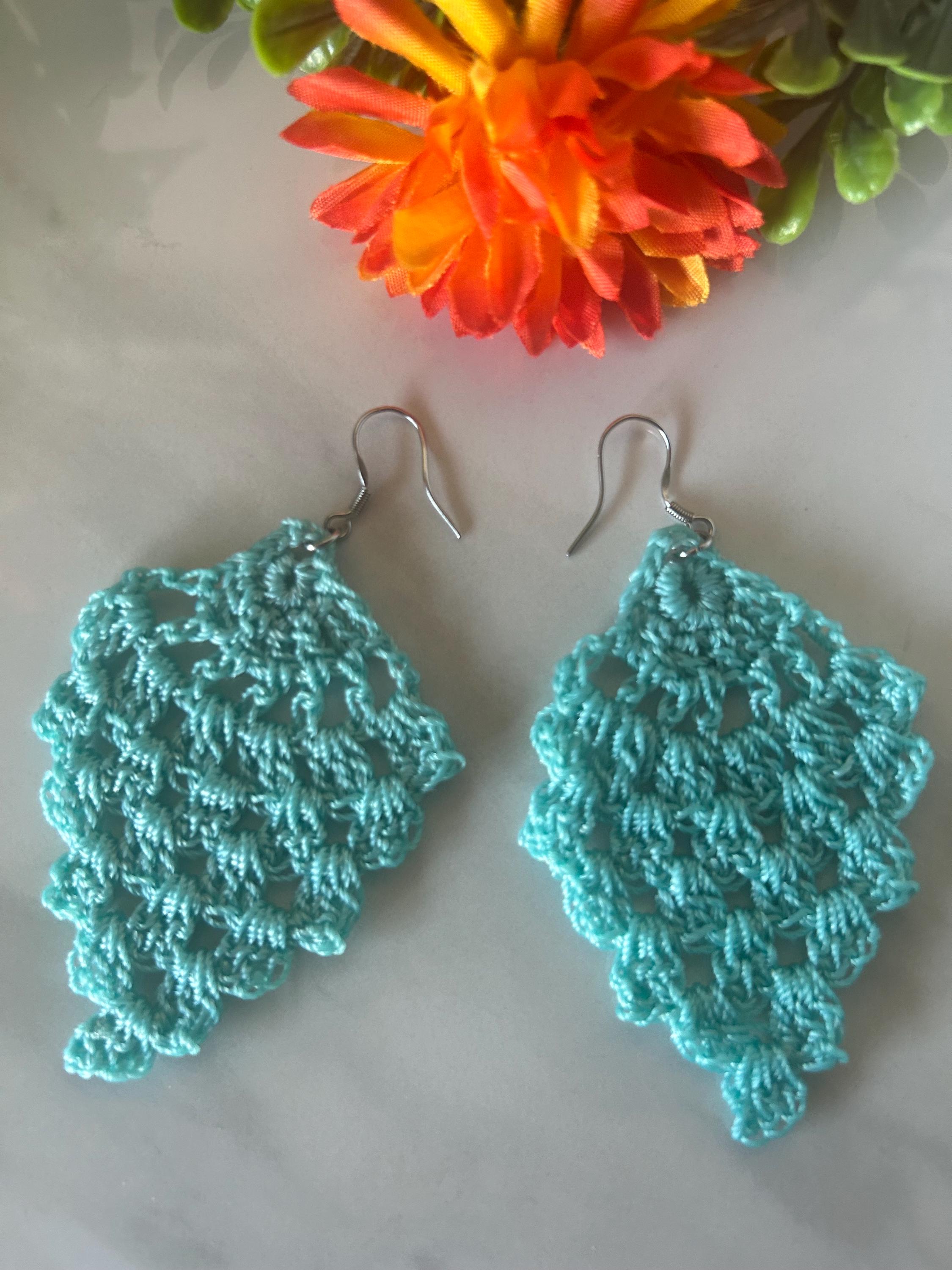 Beautiful Pineapple Stitch Crochet Earring, Handcrafted Pineaple ...