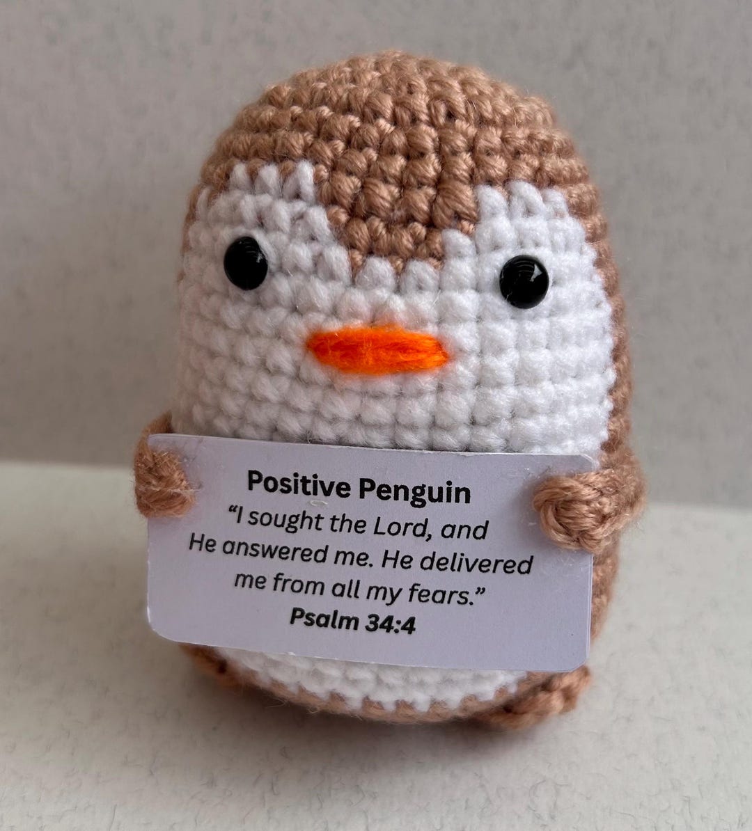 Chistian Penguin Amigurumi With Bible Verse- Handmade Crochet Toy-faith ...