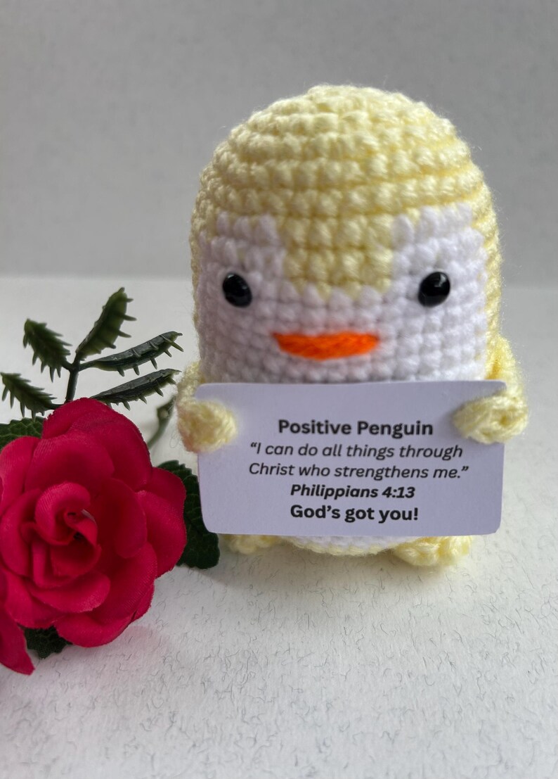 Chistian Penguin Amigurumi With Bible Verse- Handmade Crochet Toy-faith ...