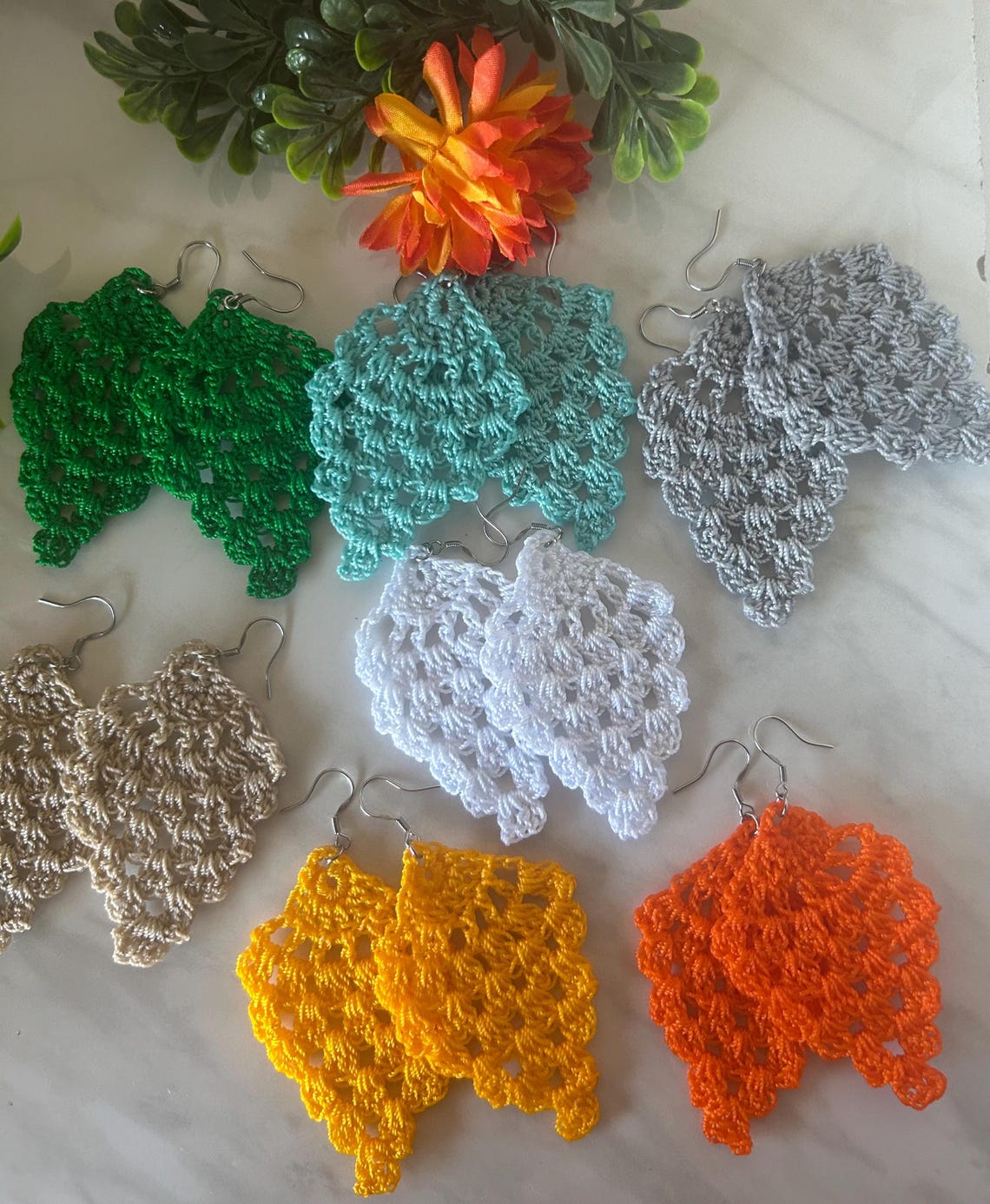 Beautiful Pineapple Stitch Crochet Earring, Handcrafted Pineaple ...