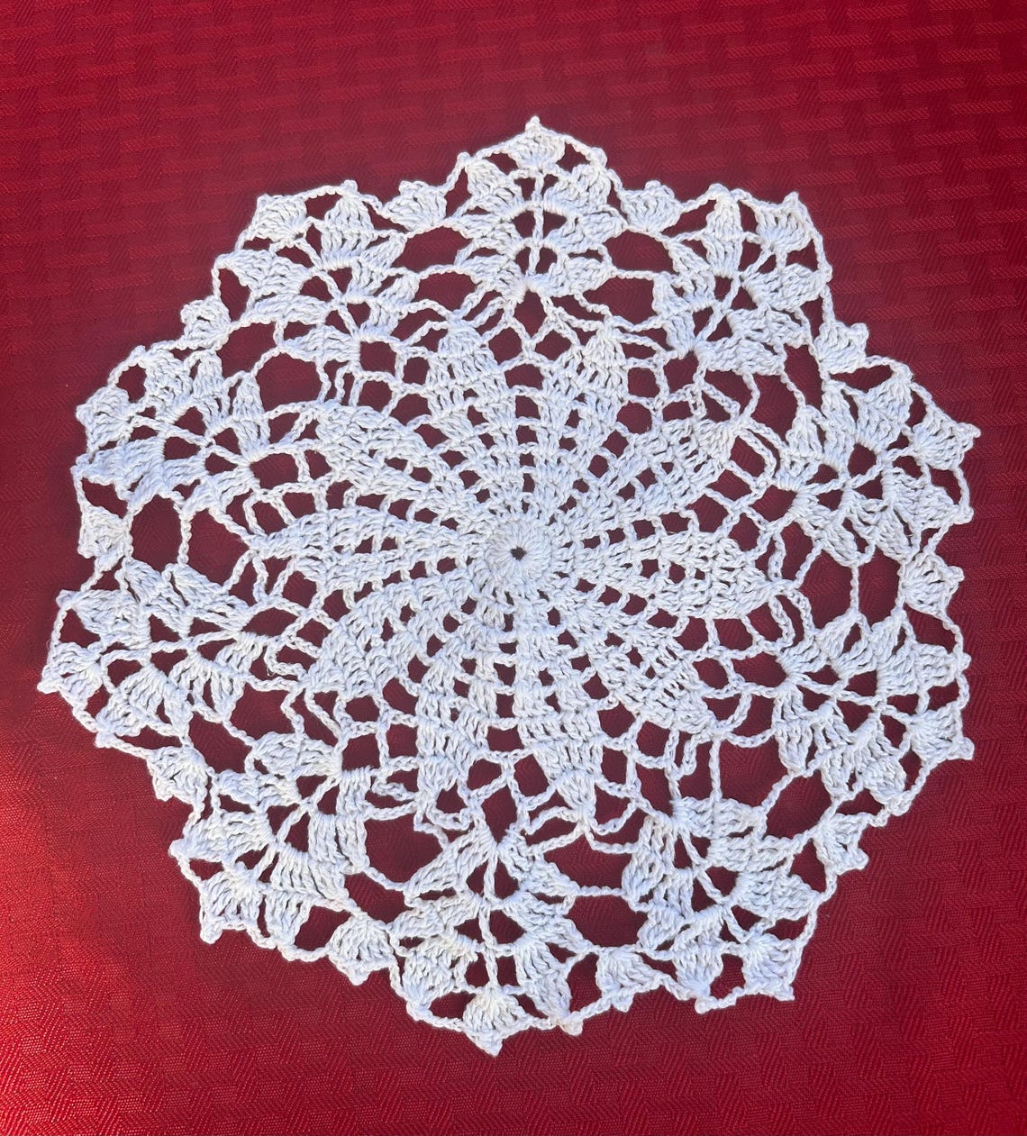 Beautiful White Crochet Centerpiece Doilies, White Cotton Doily ...