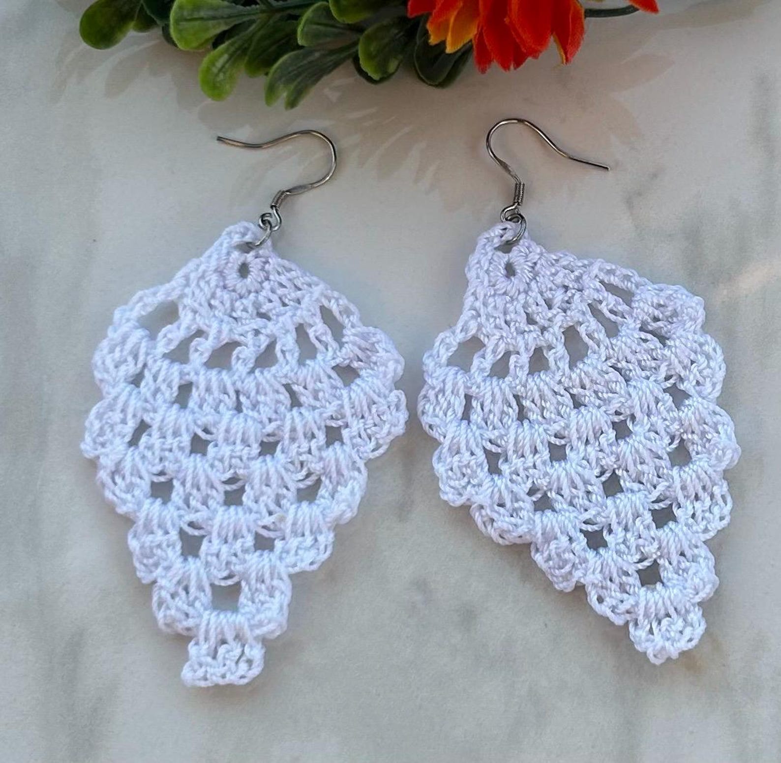 Beautiful Pineapple Stitch Crochet Earring, Handcrafted Pineaple ...