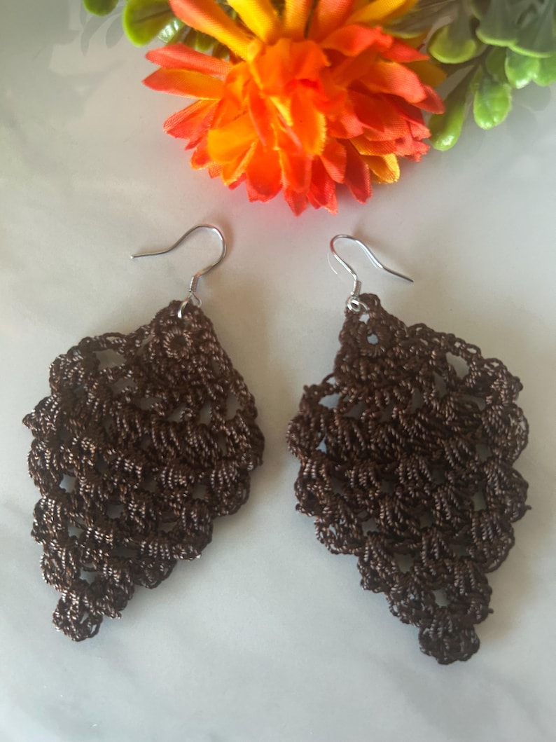 Beautiful Pineapple Stitch Crochet Earring, Handcrafted Pineaple ...