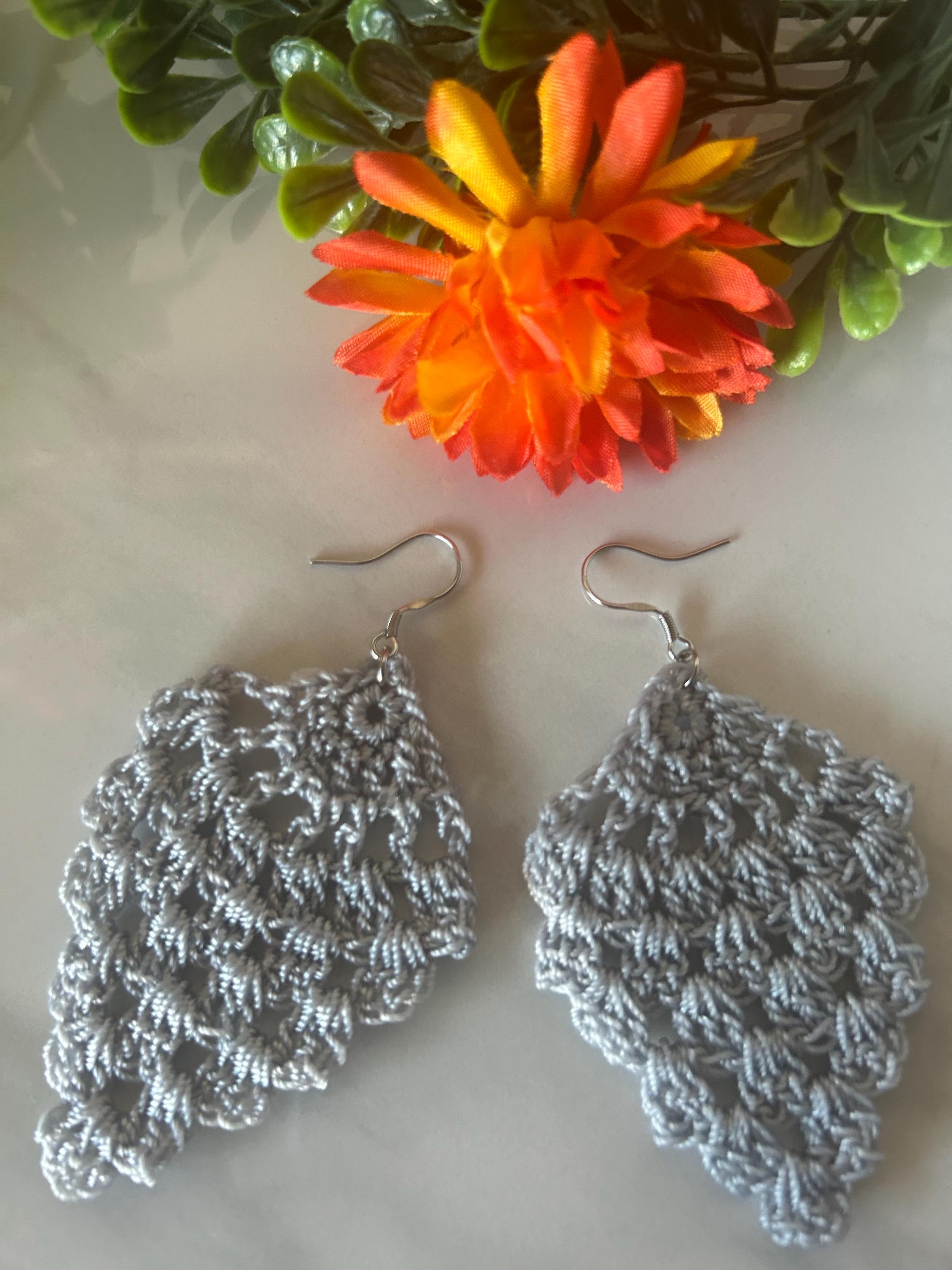 Beautiful Pineapple Stitch Crochet Earring, Handcrafted Pineaple ...