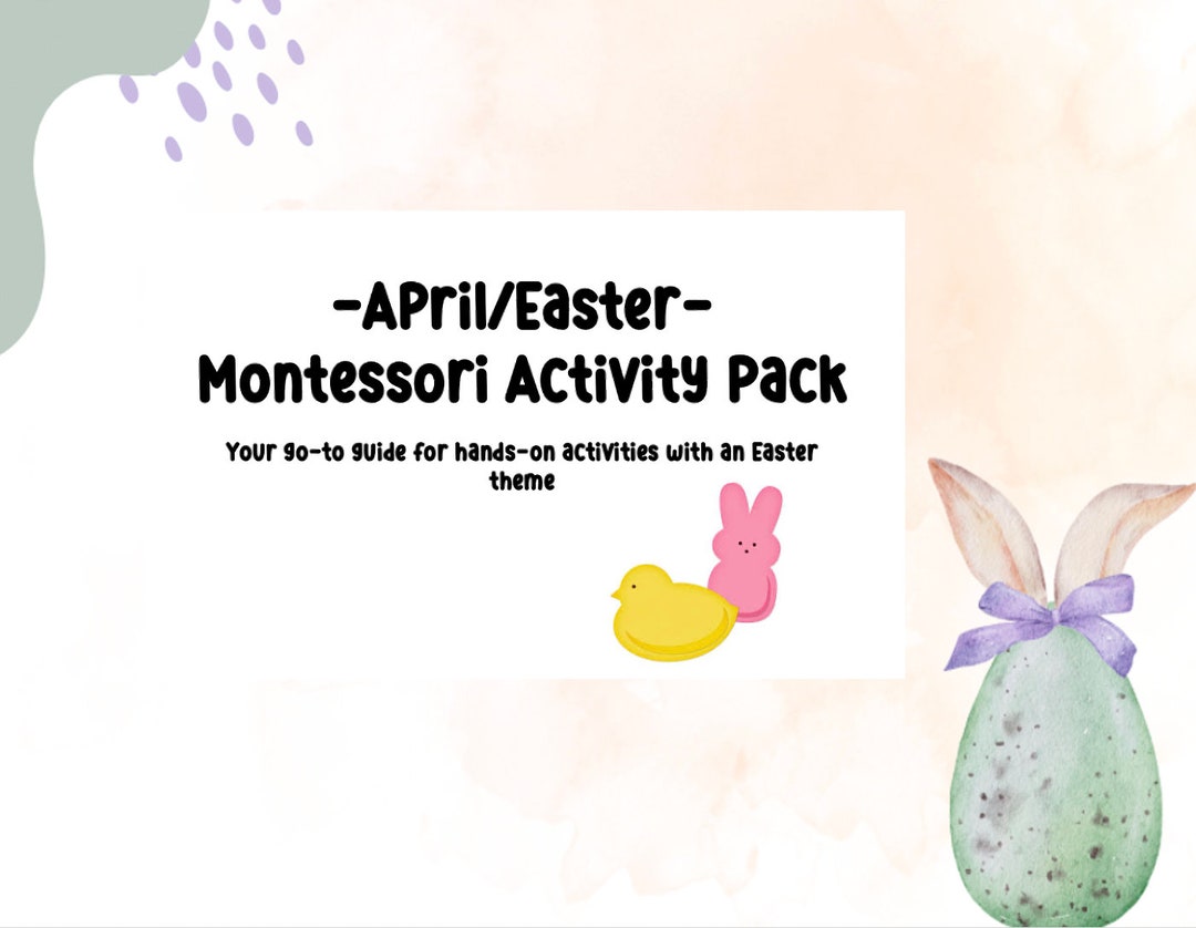 April/easter Montessori Activity Pack - Etsy