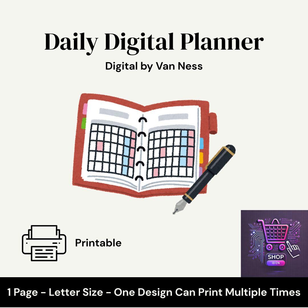 Digital Daily Planner Template - Etsy
