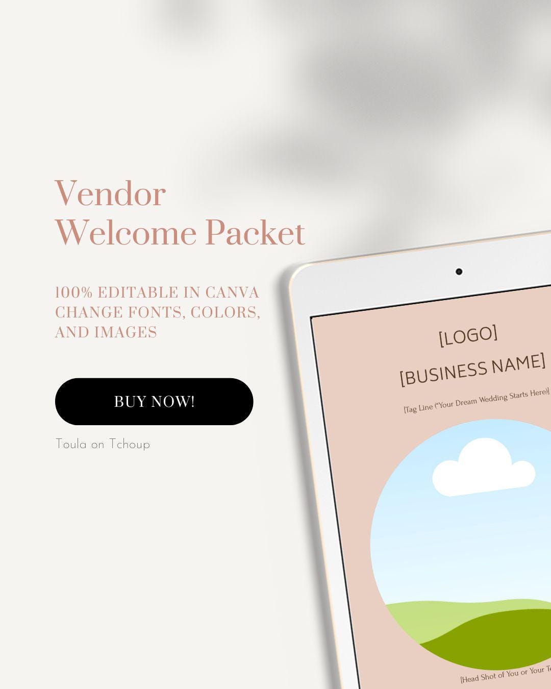 Editable Vendor Welcome Packet: Canva Client Welcome Guide for Wedding ...