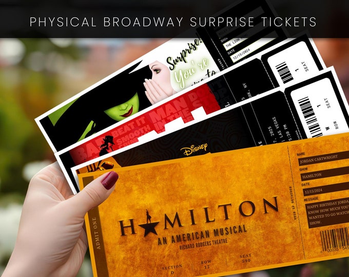 Physical Custom Broadway Ticket, Broadway Surprise Ticket, Broadway ...