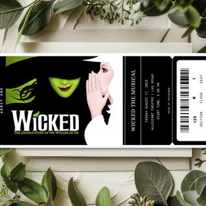 Physical Wɪᴄᴋᴇᴅ Broadway Musical Show Ticket, Broadway Surprise Ticket ...