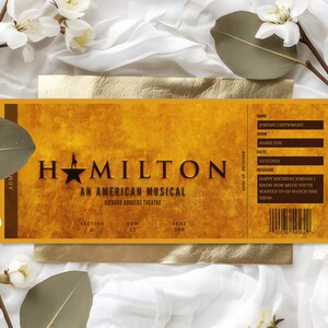 Physical Broadway Musical Show Ticket, Broadway Surprise Ticket ...